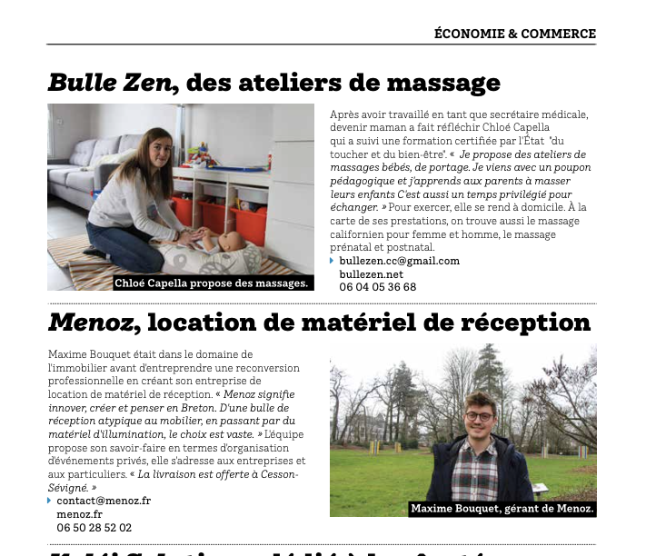 Location de matériels pour vos évènements et réceptions - Menoz